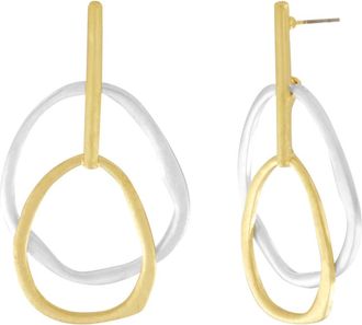 Dansk Copenhagen Boucles doreilles statement bicolores Elysian - Femme - Accessoires - Gris - Taille: ONE Size
