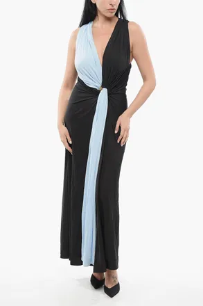 Bottega Veneta Two-Tone Jersey Dress Bottega Veneta