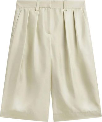 Frankie Shop Femme, Shorts, Beige, Taille: 36 FR Marfa Pleated Bermuda Shorts