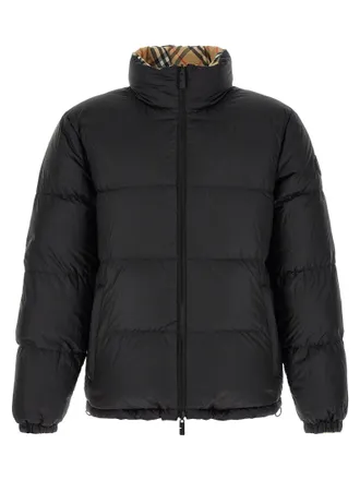 Burberry Reversible Check Print Down Jacket - Beige