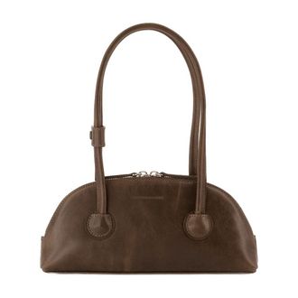 Margesherwood Womens Cowhide Leather Shoulder Bag Brown
