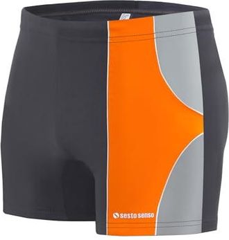Sesto Senso Maillot de Bain Homme Sportif, Boxer de Bain à Séchage Rapide avec Cordon de Serrage - Short de Bain Confortable en Taille 3XL, Graphite