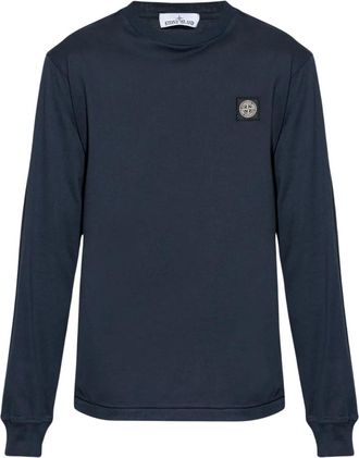 Stone Island Homme, Tops, Bleu, Taille: XL 60/2 Cotton Jersey T-Shirt