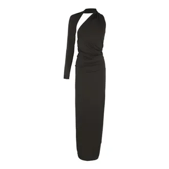 Cortana Asymmetrisches Cupro-Stretch-Kleid - - Dresses - Damen - Schwarzk - M