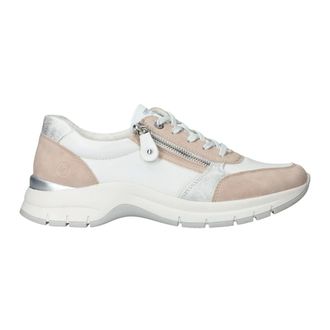 Remonte Bequemer wei&szlig;er Sneaker mit beigen und silbernen Akzenten - - Shoes - Damen - Mehrfarbig - 36 EU