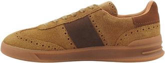 Ralph Lauren Baskets Brogue Heritage Aera en Daim - Femme - Chaussures - Brun - Taille: 40 EU