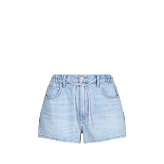 Alexander Wang Short Marathon &agrave; liens m&eacute;tallis&eacute; en coton