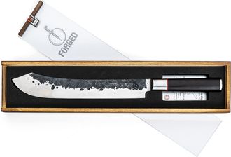 Forged Sebra Metzgermesser, 25,5cm, handgefertigt, in Holzkiste