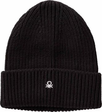 Benetton Herren Berretto 12paua00x Winter-Zubeh&ouml;r-Set, Schwarz, 58