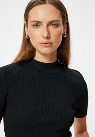 Koton Kurzarmpullover Standkragen Regular