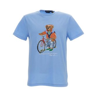 Polo Ralph Lauren Homme, Tops, Bleu, Taille: M Crew Neck T-Shirt