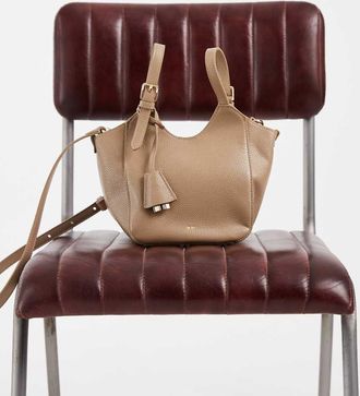 JW PEI Ines Mini-Tote-Bag mit Schloss in Beige-Neutral