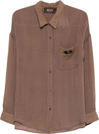 Bazar Deluxe Femme, Blouses et Chemises, Brun, Taille: 34 FR Bazar Deluxe Chemises Marron