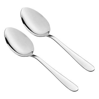 Tala Premium Edelstahl-Servierl&ouml;ffel, 2er Set, Spiegelpolierter Finish, Sp&uuml;lmaschinenfest, Metallisch Silber