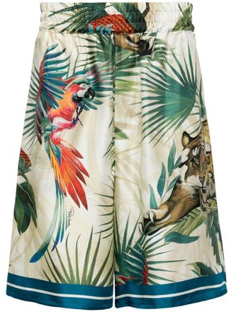 Roberto Cavalli short &agrave; imprim&eacute; jungle - Multicolore