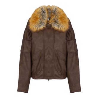 S.W.O.R.D 6.6.44 S.w.o.r.d 6.6.44 - Aviator Jacket - Femme - Vestes - Brun - Taille: 40 FR