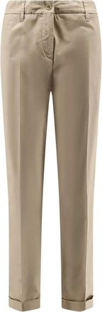 Aspesi Femme, Pantalons, Beige, Taille: 42 FR Pantalon en Twill de Coton Stretch