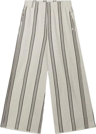 10 Days Femme, Pantalons, Gris, Taille: 38 FR Wide Leg Jogger Stripes