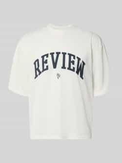 Review T-Shirt aus Mesh mit Logo-Print