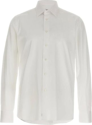 Borriello Homme, Chemises, Blanc, Taille: 3XL Spaccanapoli Cotton Twill Shirt