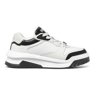 Versace Schwarze griechische Motiv Sneakers niedriges Modell - - Shoes - Herren - Wei&szlig; - 45 EU