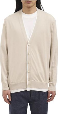 Paolo Pecora Homme, Pulls, Beige, Taille: M Cardigan in Cotone