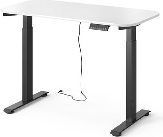 Vicco h&ouml;henverstellbarer elektrischer Schreibtisch Elevate, Schwarz/Wei&szlig;, 120 x 60 cm, 2 Motoren, 100 kg Tragkraft