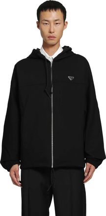Prada Technical Fleece Zip-Up Hoodie