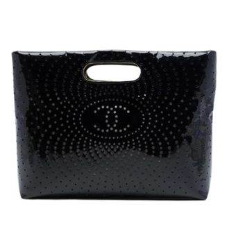 Chanel Pre-owned Perforated Patent Leather Tote - - Pre-owned - Damen - Schwarzk - ONE SIZE