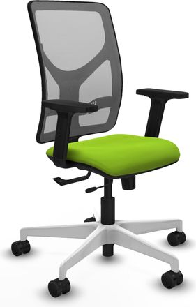 Piqueras y Crespo Atmungsaktiver B&uuml;rostuhl mit 2D-Armlehnen, h&ouml;henverstellbare Lendenwirbelst&uuml;tze, ausgestattet mit Syncro/Traslack und Schneideschaum. Mit Rollen von 6