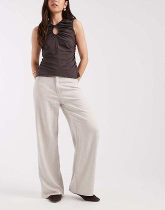 Levi's Leinenhose in Grau mit weitem Bein