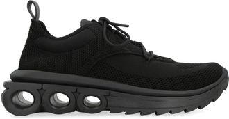 Ferragamo Womens Running Sneakers Nima Black-Anthracite Calf Trainers Black/anthracite