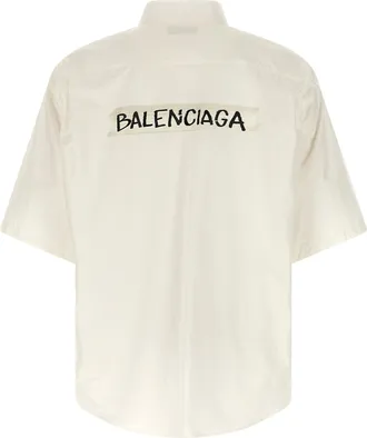 Balenciaga Mens White Cotton Blouse