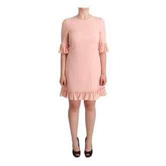 Dolce & Gabbana Rosa R&uuml;schen&auml;rmel Sheath Kleid - - Dresses - Damen - Rosa - L