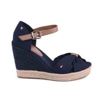 Tommy Hilfiger Femme, Chaussures, Bleu, Taille: 40 EU Compensées Espadrilles Sandales Bleues Orteil