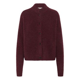 Gestuz Burgunder Kurze Strickjacke Jacke - - Knitwear - Damen - Rot - L