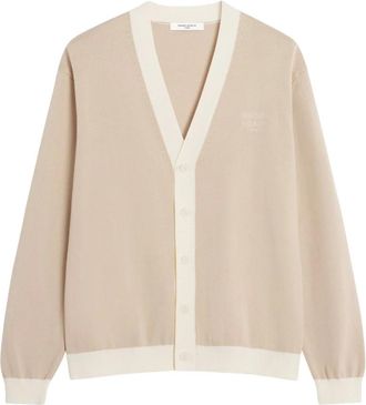 Maison Kitsun&eacute; Homme, Pulls, Beige, Taille: S Gilet Confort en Coton Contrast&eacute;