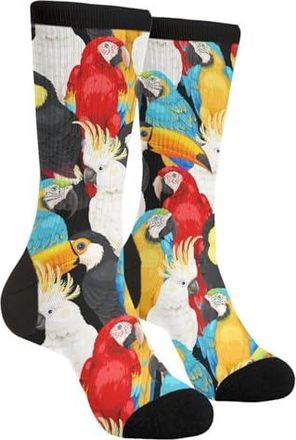 Generic Oiseau Tropical Femme Homme Chaussette De Basket Classiques Chaussettes Tennis Confort Chaussettes De Travail Pour Vie Quotidienne Cyclisme Running