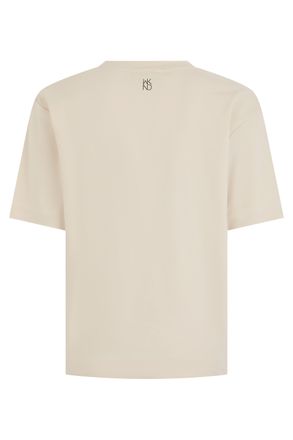Max Mara Womens Crew Neck T-Shirt Cream Cotton T-Shirts & Jerseys