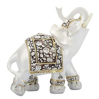 Dioche Vintage Exquis &eacute;l&eacute;phant mod&egrave;le Ornements Feng Shui &eacute;l&eacute;phant Statue Sculpture &eacute;l&eacute;phant Figurine r&eacute;sine Artisanat Cadeau d&eacute;coration de Bureau &agrave; Domicile