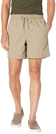 Amazon Essentials Short à Entrejambe de 15 cm avec Cordon de Serrage Homme, Brun Kaki, L