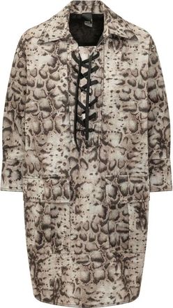 Pinko Pinko, Femme, Robes, Beige, Taille: 38 FR Robe sans manches