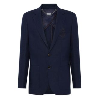 Billionaire Boys Club Homme, Vestes, Bleu, Taille: XL Linen Blazer