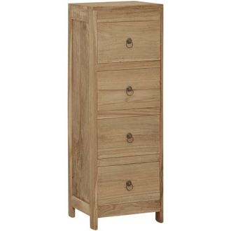 vidaXL Commode 30x30x90 cm Bois massif de teck Vidaxl