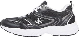 Calvin Klein Baskets Runner Homme Retro Tennis Mesh Sportives, Noir (Black/Bright White), 43