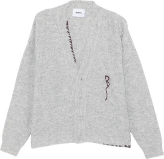 BONSAI Kn009 Cardigan - - Knitwear - Herren - Grau - XL