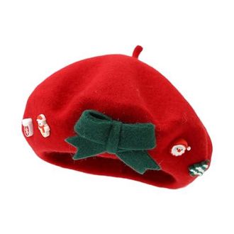 Generico B&eacute;rets pour femme | Bonnet &eacute;l&eacute;gant avec r&eacute;tro - Chapeau dhiver chaud pour No&euml;l - Pour f&ecirc;tes dhiver, Thanksgiving, Nouvel An et &eacute;v&eacute;nements cosplay