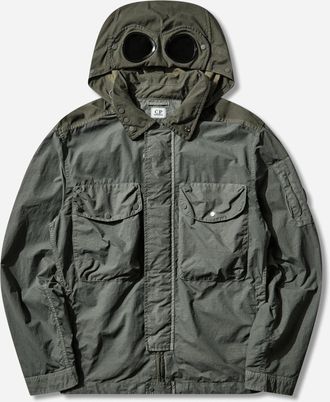 C.P. Company Men s Flatt Nylon Goggle Jacket Laurel Wreath