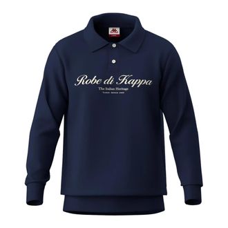 Kappa Casual Langarm-Polo Blau - - Tops - Herren - Blau - XL