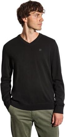 Street One Men 3008664 Pull Basique en Tricot à col en V, Noir, L Homme